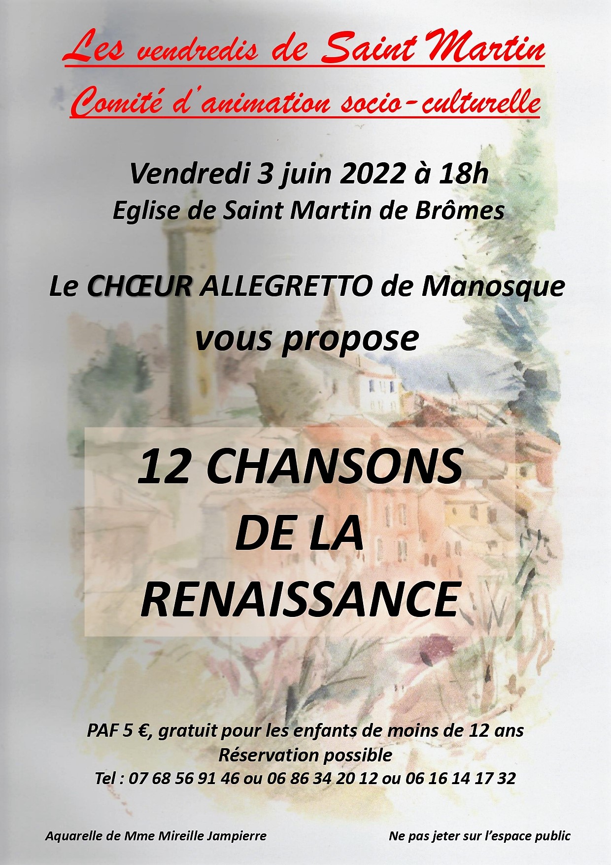 Vendredis de St Martin : 12 chants de la renaissance. | Mairie de Saint ...