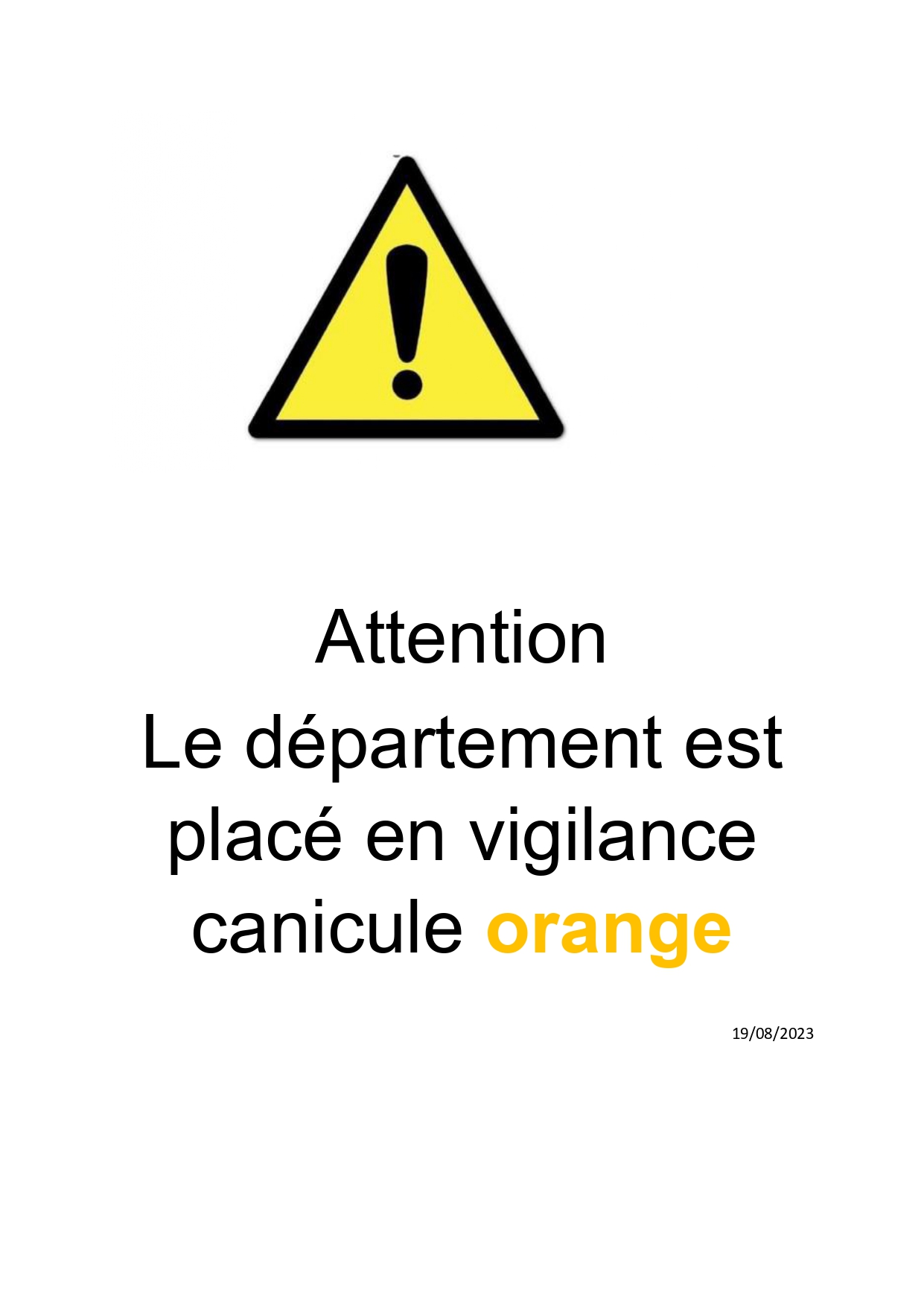 Alerte canicule : | Mairie de Saint Martin de Brômes Alerte canicule : | Mairie de Saint Martin de Brômes