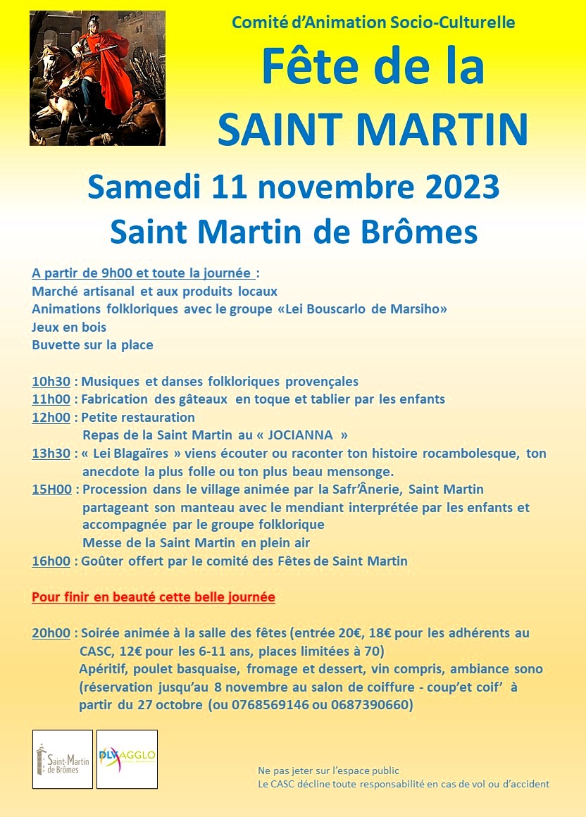 11 novembre : Fête de la Saint-Martin: demandez le programme: | Mairie ...
